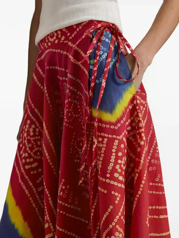 Polo Ralph Lauren Printed Side-tie Midi Skirt