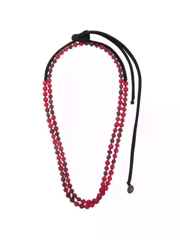 MARIA CALDERARA Beaded Necklace - Red
