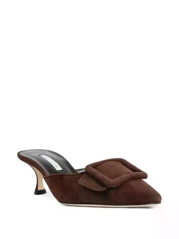 Manolo Blahnik Buckle Mules