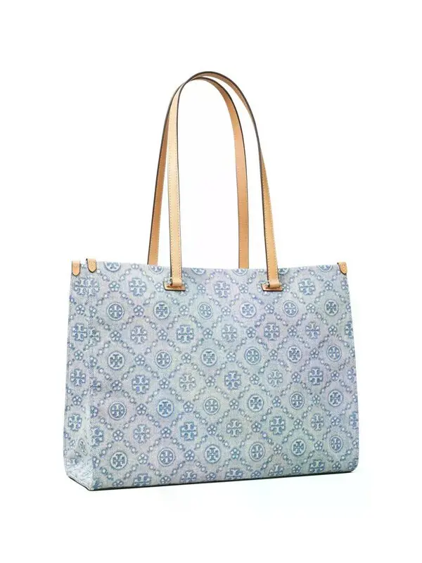 Tory Burch T Monogram Denim Tote - Blue