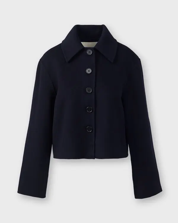 WAKAKUU Cropped Wool Coat