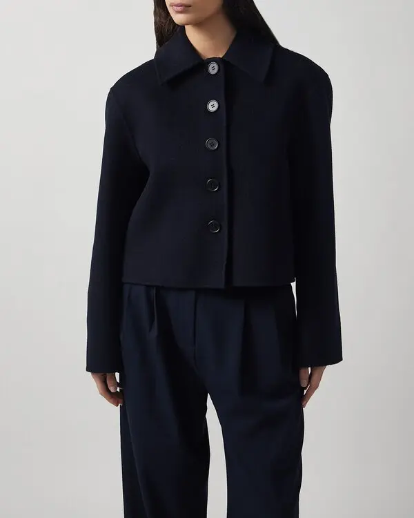WAKAKUU Cropped Wool Coat