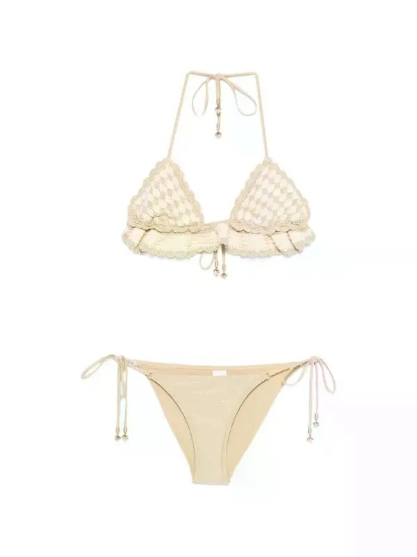 Zimmermann Crochet Bikini - Neutrals