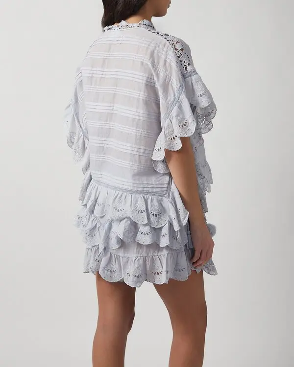 Isabel Marant Étoile Payton Embroidered Blouse - Light Blue