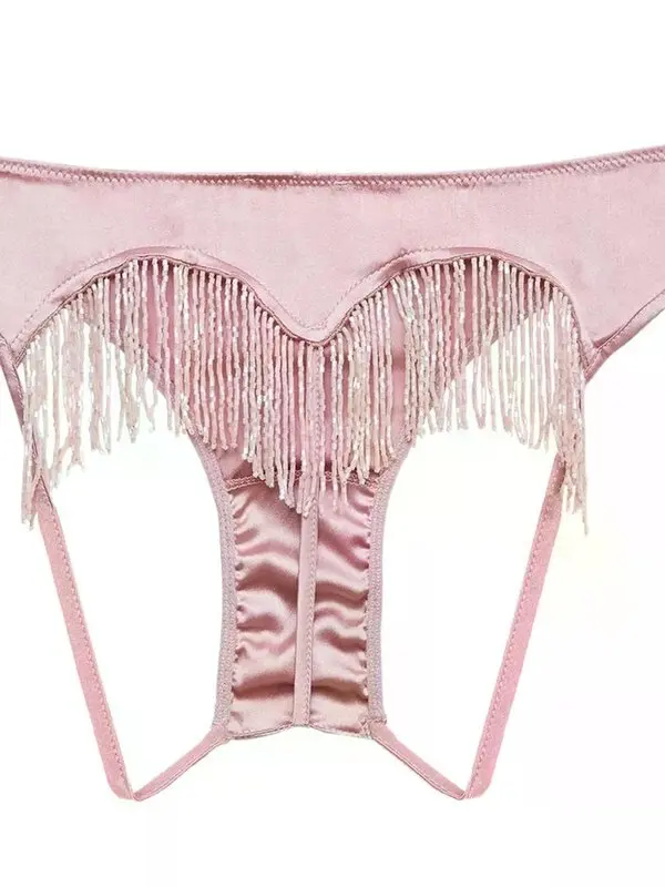 Fleur Du Mal Beaded Fringe Briefs