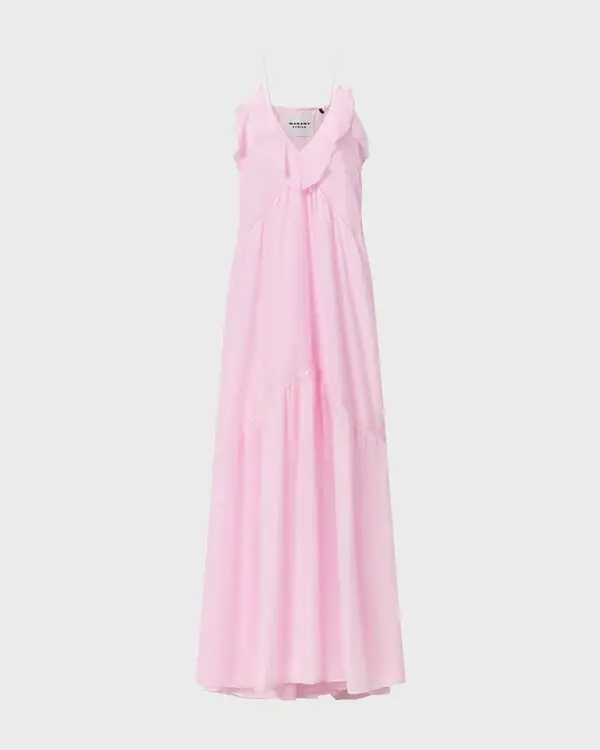 Isabel Marant Étoile Vasma Maxi Dress With Ruffled Details - Light Pink