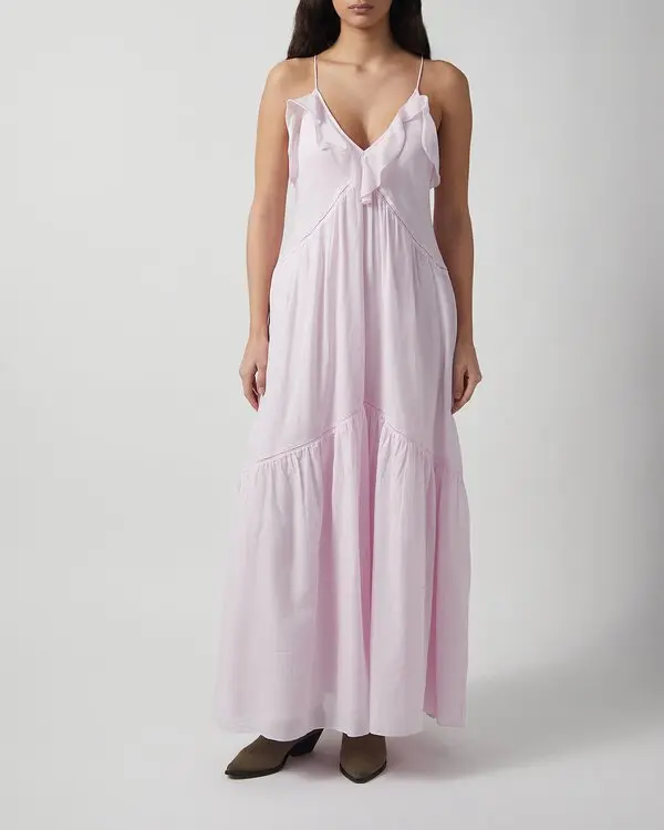 Isabel Marant Étoile Vasma Maxi Dress With Ruffled Details - Light Pink