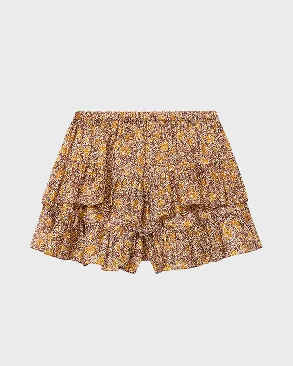 Isabel Marant Étoile Jocadia Printed Shorts - Khaki