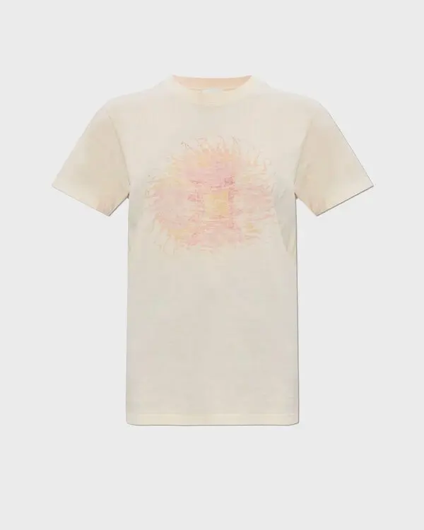 Isabel Marant Étoile Zoeline Relaxed Fit Printed T-shirt - Ecru