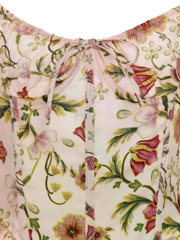 Agua Bendita Spring Aura Floral Corset Mini Dress - Pink