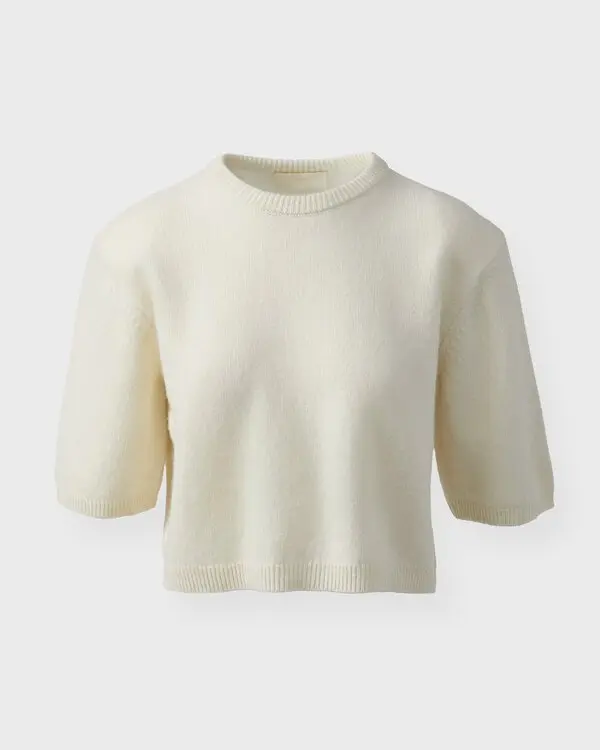 WAKAKUU Venice Wool Cashmere Cropped Knit Top