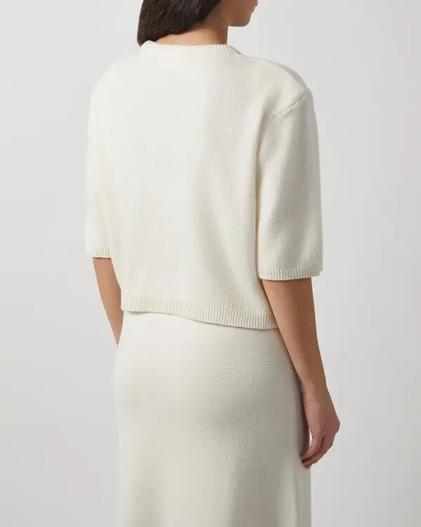 WAKAKUU Venice Wool Cashmere Cropped Knit Top