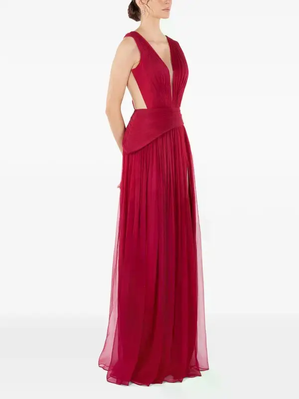 IMROSKA Iris V-neck Maxi Dress