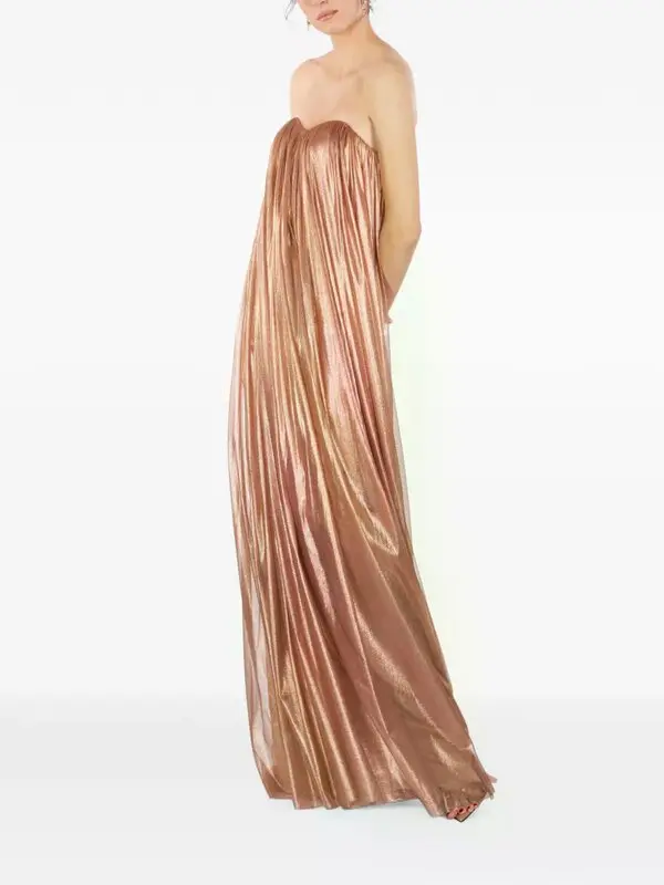IMROSKA Gaia Strapless Maxi Dress - Brown