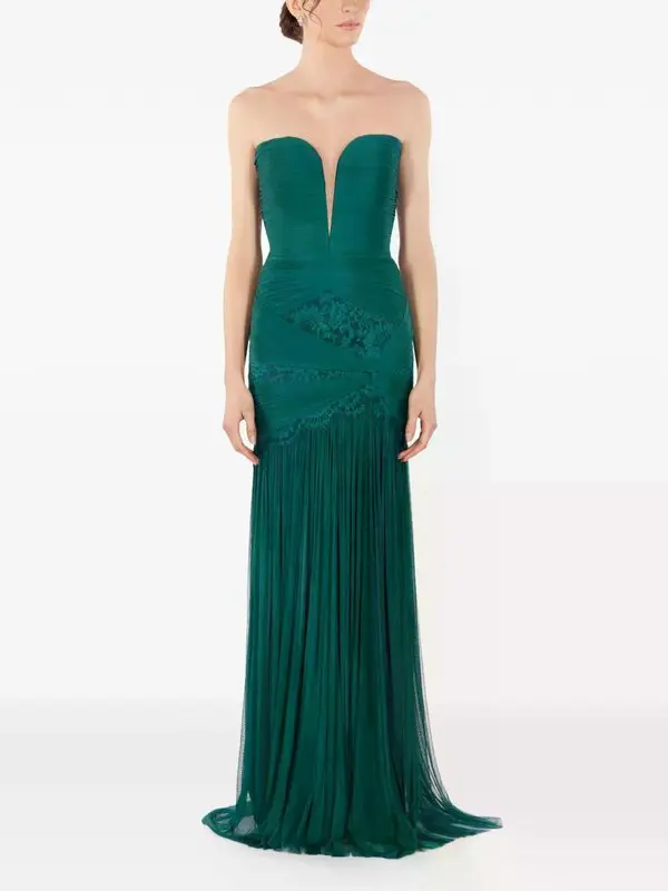 forest green lace maxi dress Forest Green Dress - Maxi Dress - Lace Dress - Long Sleeve Dress
