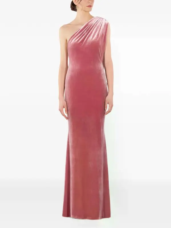 IMROSKA One-shoulder Draped Maxi Dress