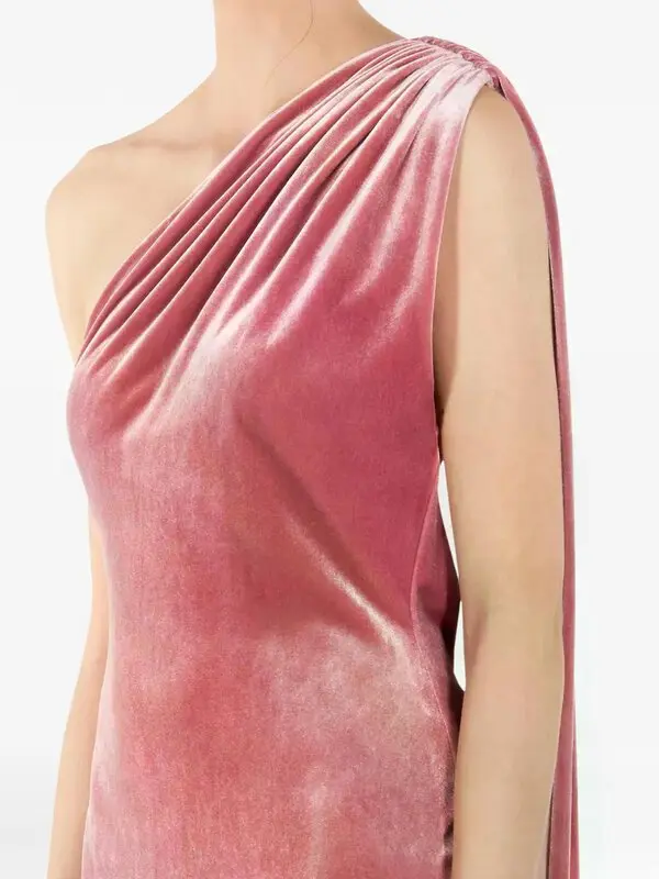IMROSKA One-shoulder Draped Maxi Dress