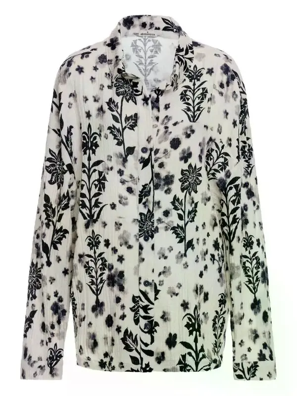 Agua Bendita Keshi Floral-print Cotton Shirt