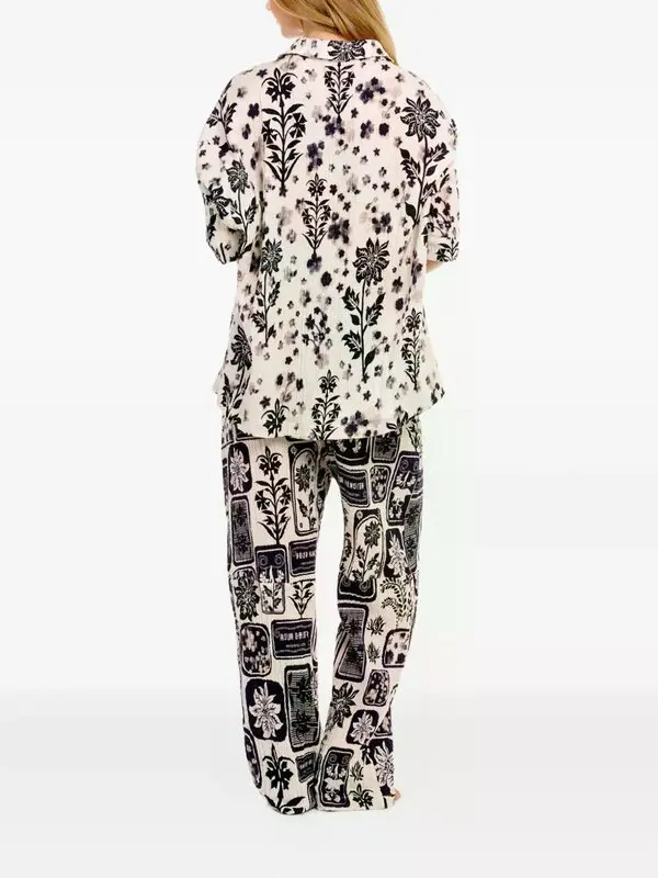 Agua Bendita Keshi Floral-print Cotton Shirt