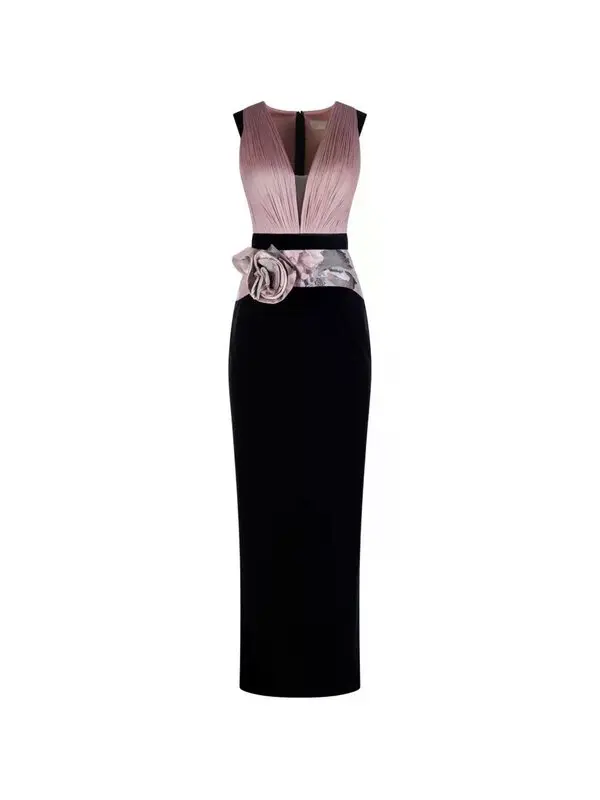 IMROSKA V-neck Maxi Dress