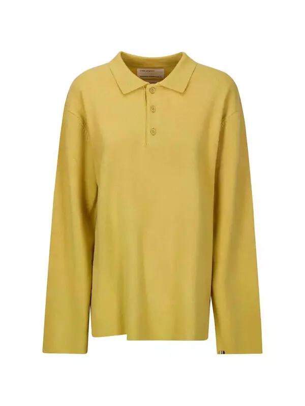 Extreme Cashmere N°199 Alligator Knitted Polo Shirt - Yellow