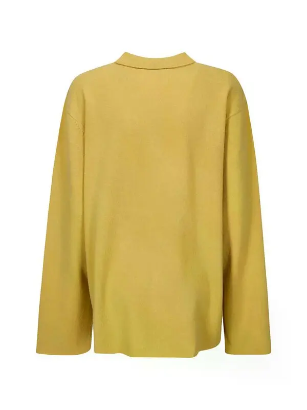 Extreme Cashmere N°199 Alligator Knitted Polo Shirt - Yellow