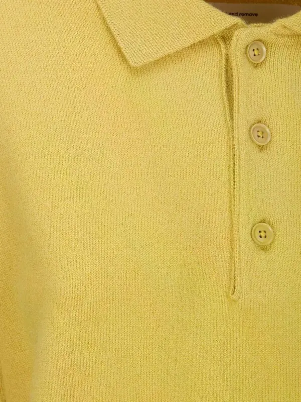 Extreme Cashmere N°199 Alligator Knitted Polo Shirt - Yellow