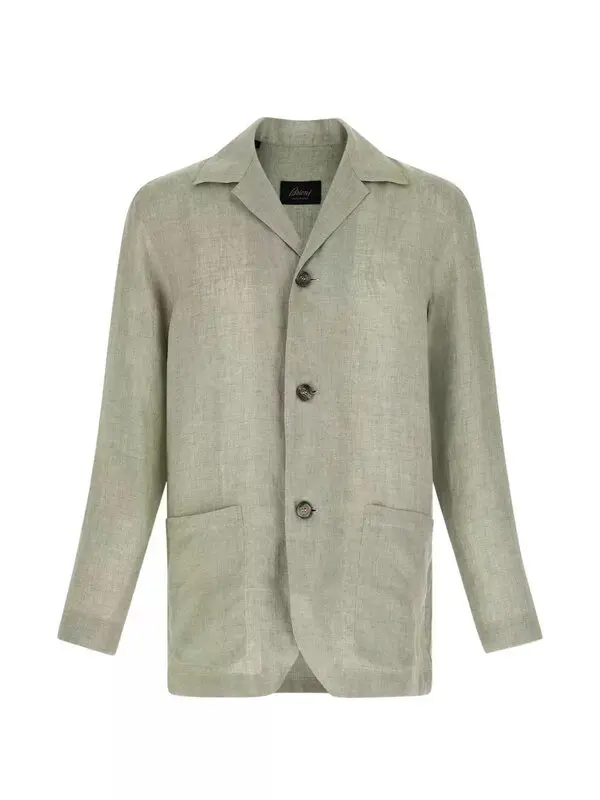 Brioni Patch Pocket Linen Shirt Jacket