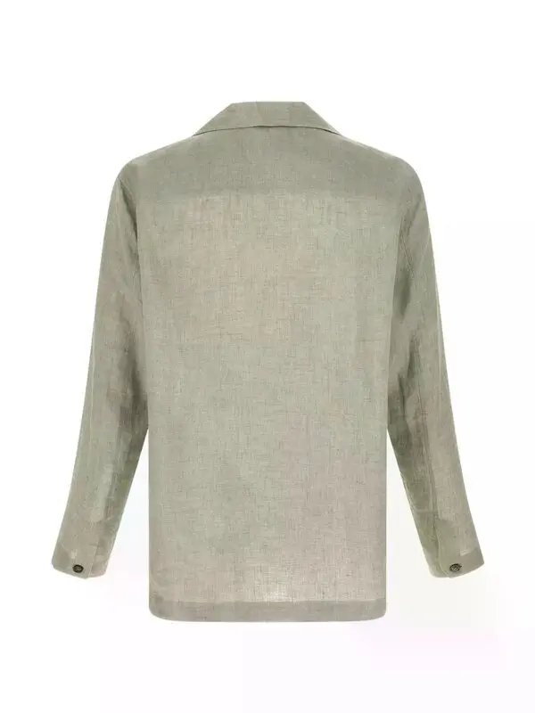 Brioni Patch Pocket Linen Shirt Jacket