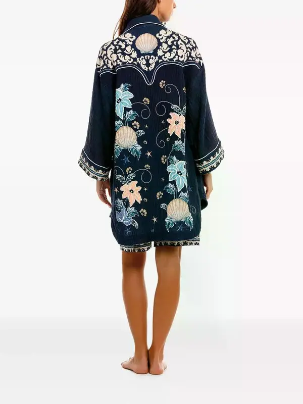 Agua Bendita Floral-print Elastic-waist Shorts