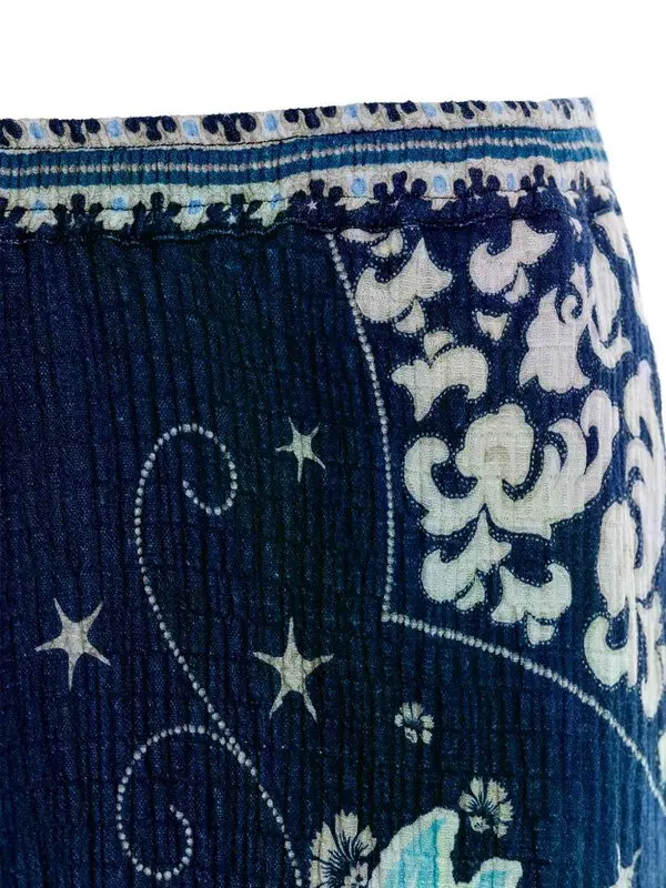 Agua Bendita Floral-print Elastic-waist Shorts