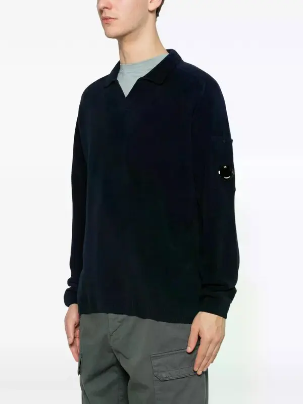 C.P. COMPANY V-neck Pocket-sleeve Sweater