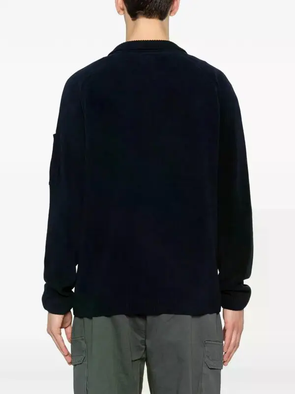 C.P. COMPANY V-neck Pocket-sleeve Sweater