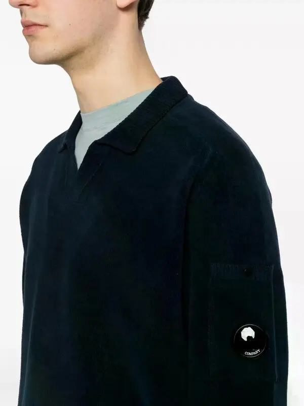 C.P. COMPANY V-neck Pocket-sleeve Sweater