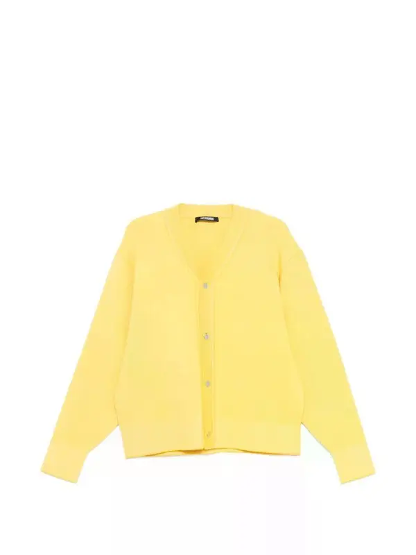 Jacquemus Doppio V-neck Cardigan - Yellow