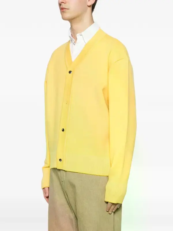 Jacquemus Doppio V-neck Cardigan - Yellow