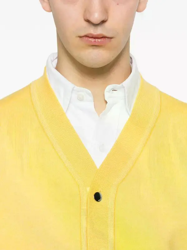 Jacquemus Doppio V-neck Cardigan - Yellow