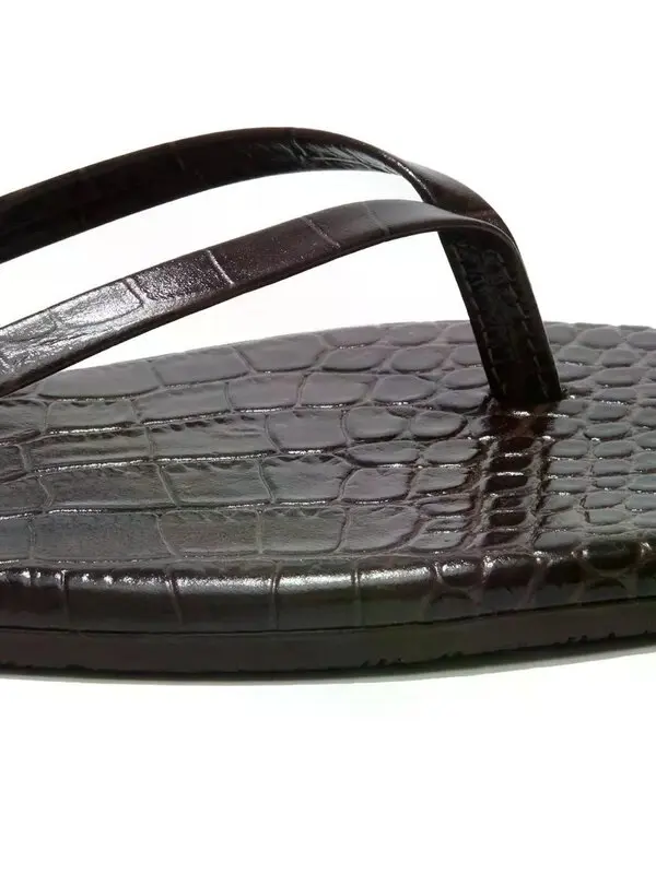 Tkees Lily Square Croc-effect Flip-flops