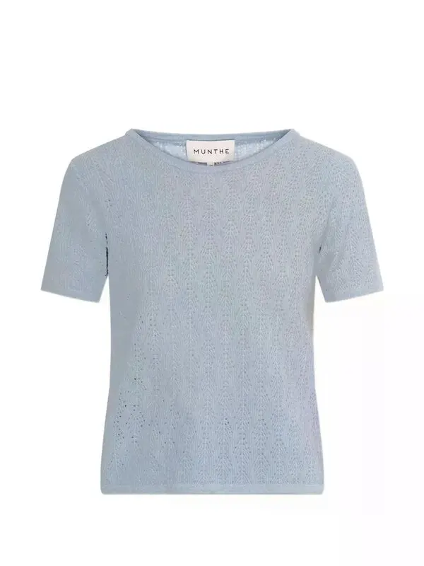 Munthe Boyli Pointelle-knit T-shirt