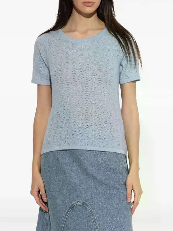 Munthe Boyli Pointelle-knit T-shirt