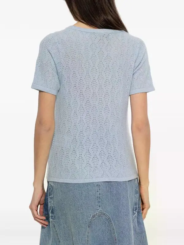 Munthe Boyli Pointelle-knit T-shirt