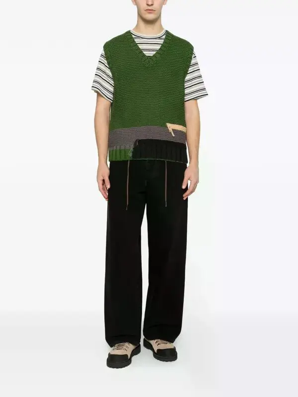 You Must Create V-neck Color Block Vest