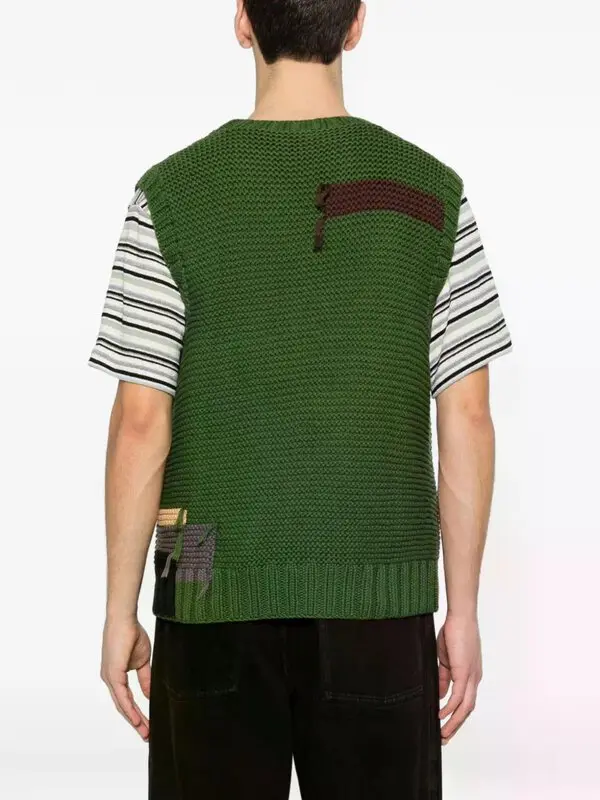 You Must Create V-neck Color Block Vest