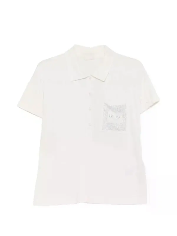 Liu Jo Crystal-pocket Polo Top
