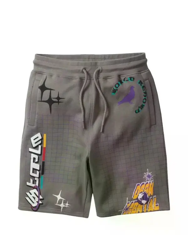 STAPLE Graphic-print Track Shorts