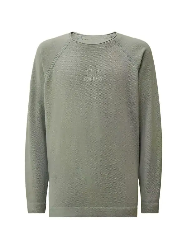 C.P. COMPANY Logo-embroidered Sweatshirt - Green