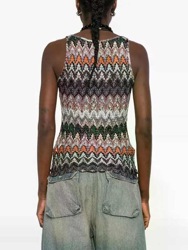 Missoni Buttoned Patterned Tank Top
