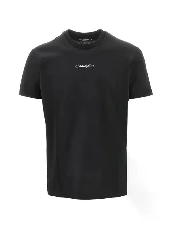 Dolce & Gabbana Logo-embroidered T-shirt - Black