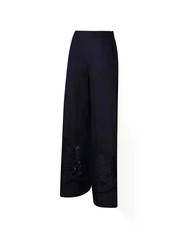 FORTE_FORTE Floral Appliqué Trousers
