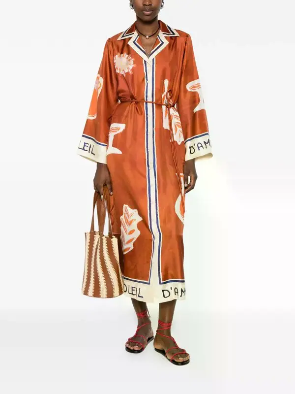 ALEMAIS Soleil D'amour Printed Midi Dress